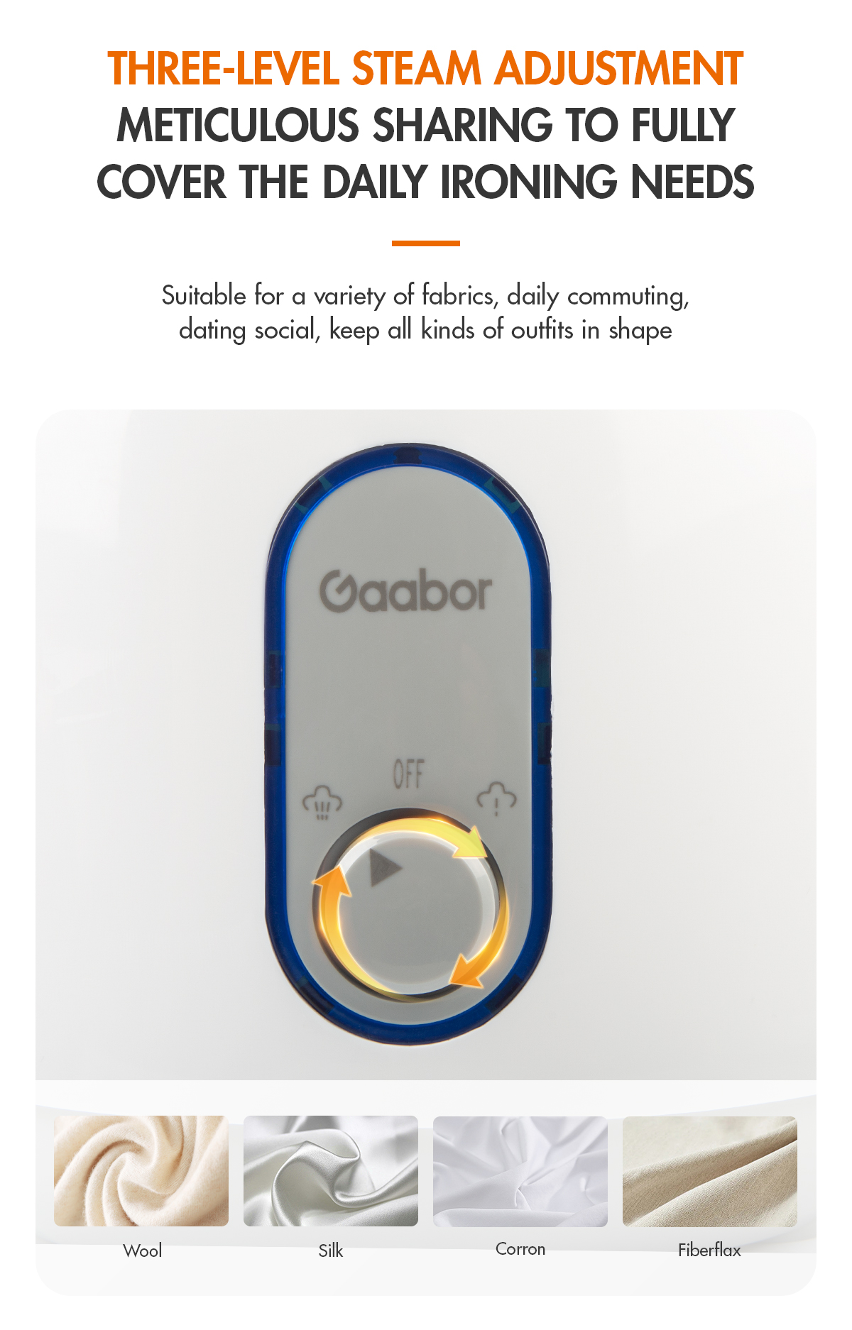 Gaabor Upgraded Garment Steamer Flat Ironing Hanging Ironing 2-In-1 ...