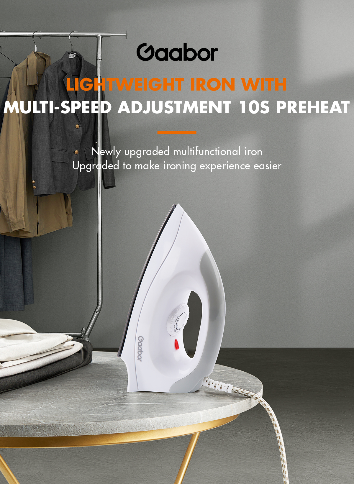 Gaabor Lightweight Iron Multi-Speed Adjustment Temperature Control ...