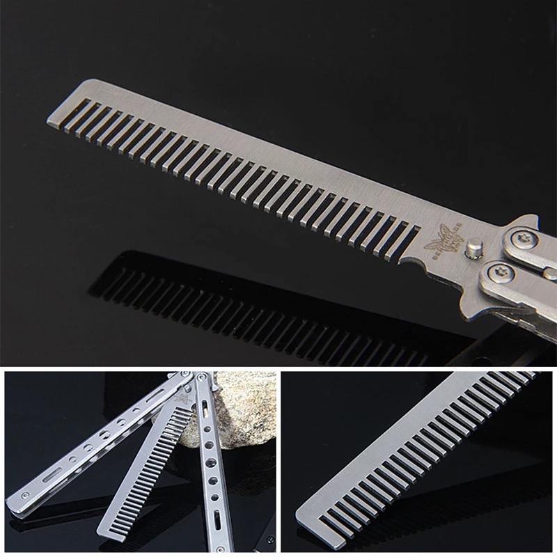 Butterfly Hair Comb Practice Combs Foldable Stainless Steel Trainer ...