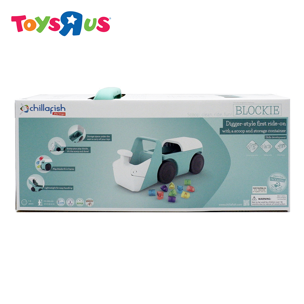 ChillaFish Blockie Ride-On with Scooping Container (Mint) | Shopee ...
