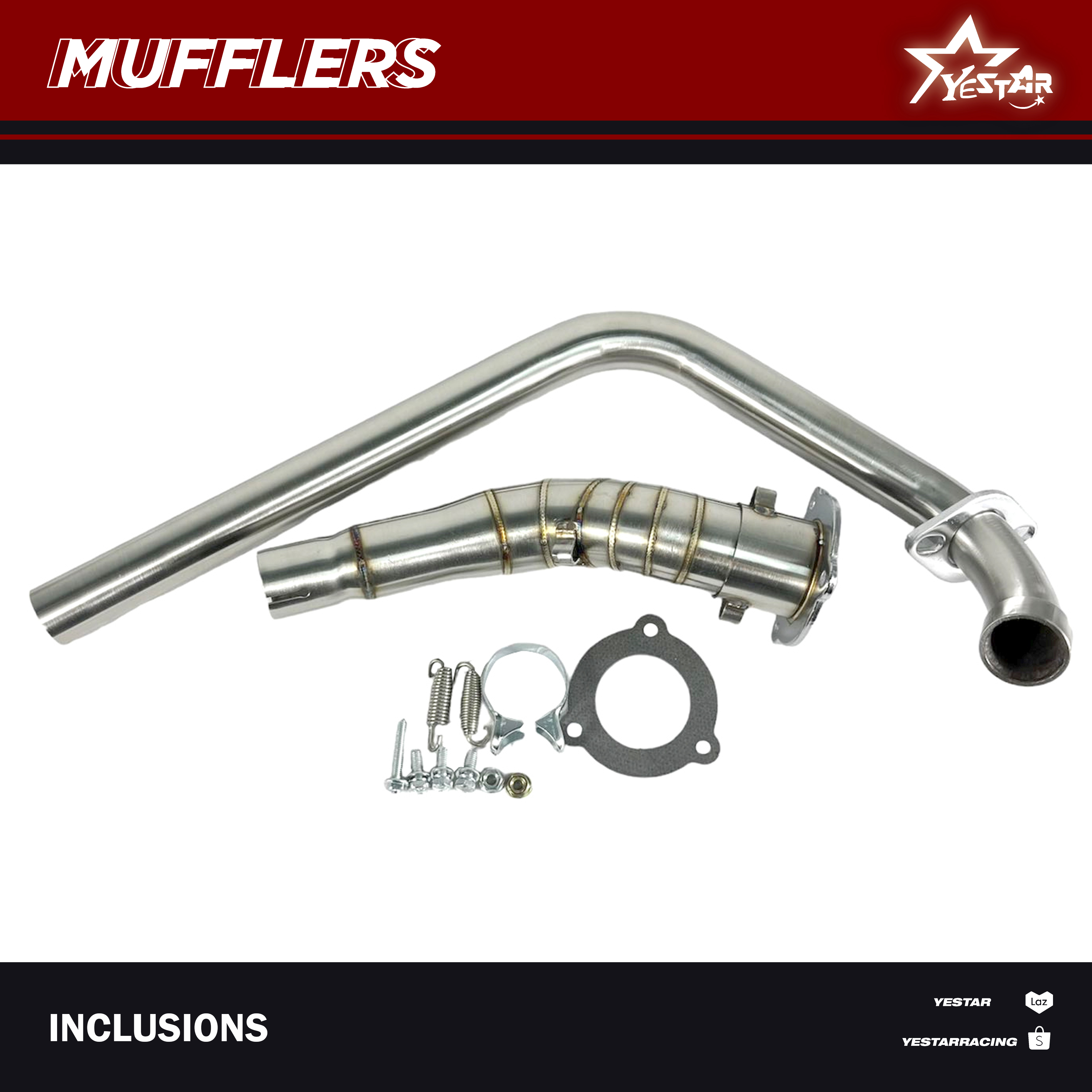 Yestar Muffler Pipe Stainless For Suzuki Raider 150 Carb Made in ...