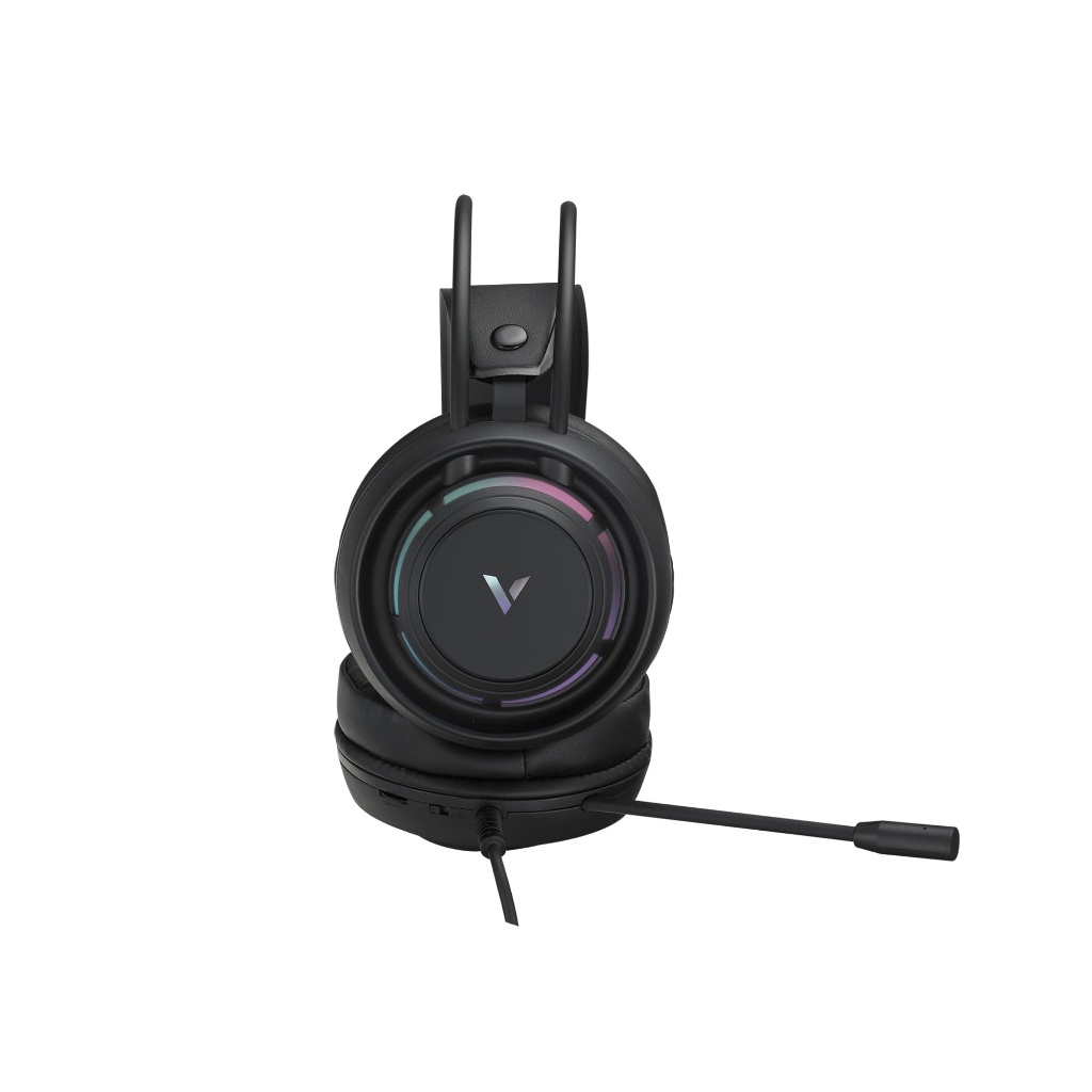 Rapoo VH110 RGB Gaming Headset with Mic 3.5mm Noise-Cancelling Wired Over Ear Headset with LED ...