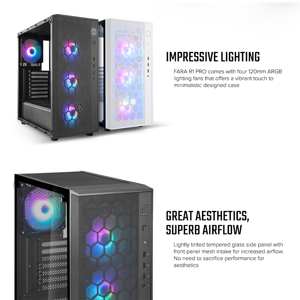 EasyPC| Silverstone FARA H1 PRO and R1 PRO PC Case with 3 and 4 ARGB ...