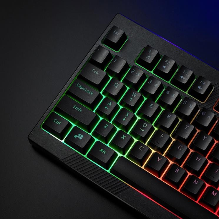 Rapoo V50S Backlit Gaming Keyboard USB Wired 104 Key Keyboard for laptop Ergonomic keyboard ...