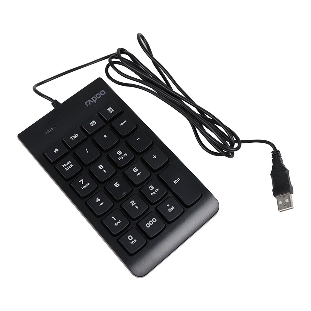 Rapoo K10 Mini Numeric Keyboard Wired 23 Keys Number Keypad Laser ...