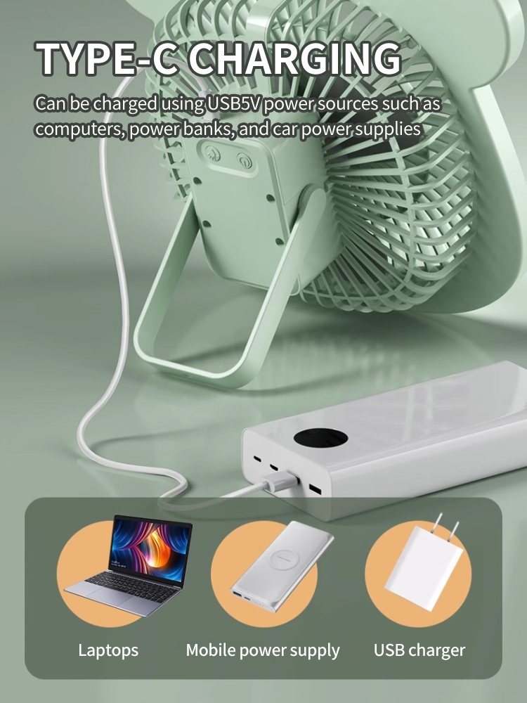 ICON Mini Fan USB Charging Fan 360° Rotating Electric Fan Portable ...