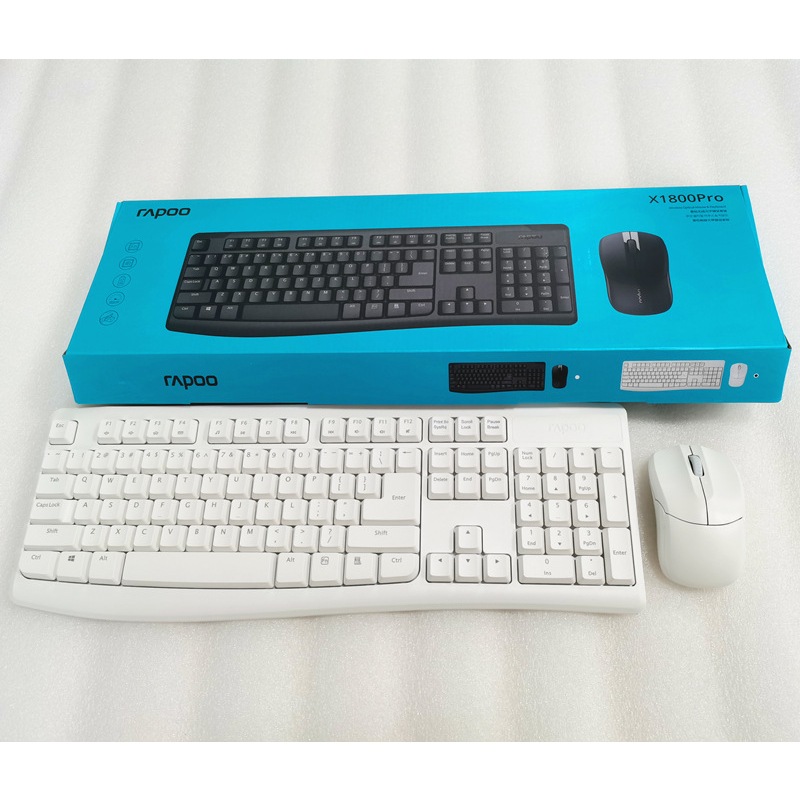 Rapoo X1800 Pro Wireless Keyboard and Mouse Set 2.4G 1000DPI Full-Size ...