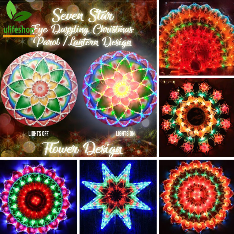 Ulifeshop Led Pad Christmas Lanterns Lights Tree/Star/Flower/Wheel ...