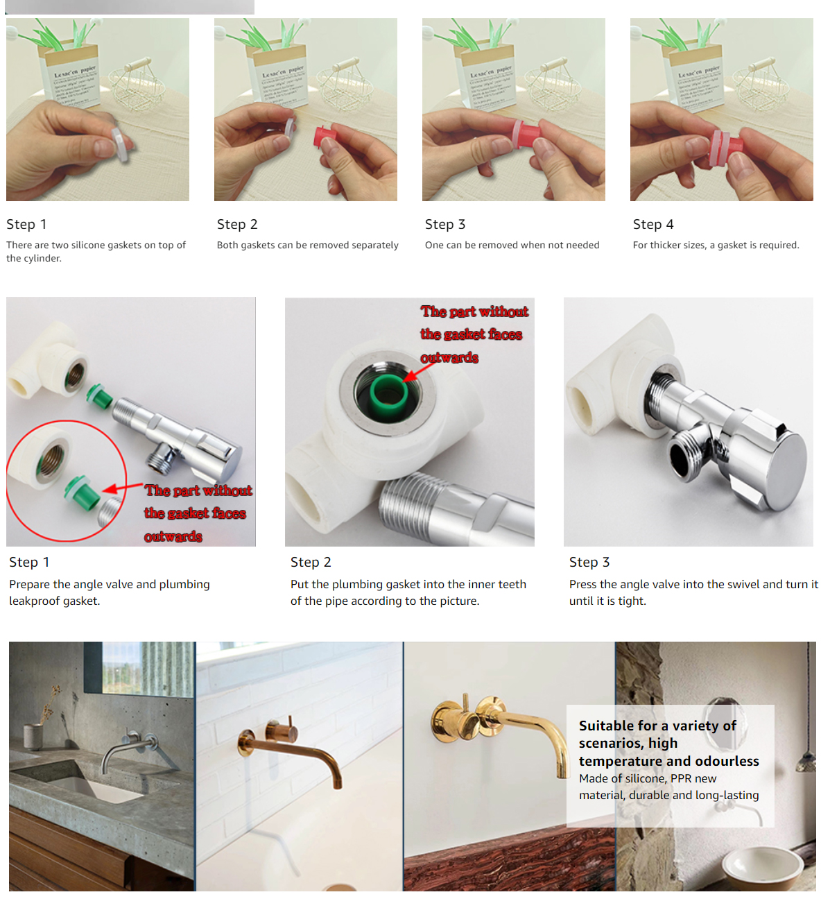 PPR Silicone Gasket Sealing Faucet Leak-Proof Sealing Gasket, Fastener Washer | Shopee Philippines