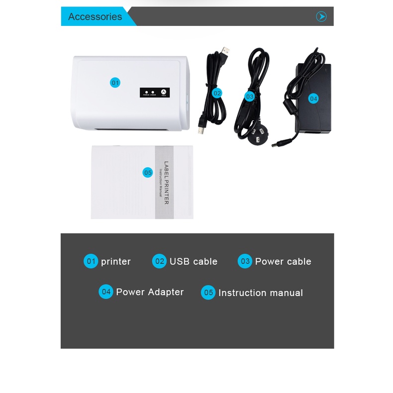 OFFICOM ZJ9200 Waybill Printer A6 Thermal Bluetooth USB Android IOS ...