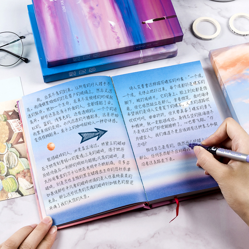 Student Notebook Ins Style Handbook Ledger Notepad I Want To See You ...