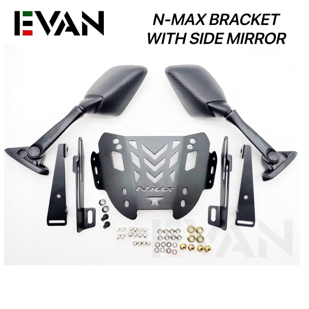 EVAN ph Windshield Bracket/Carbon Side Mirror Adjustable for Yamaha ...
