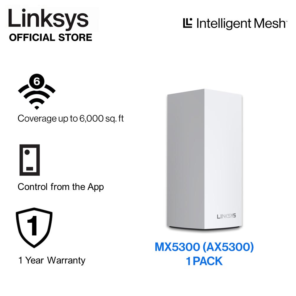 Linksys Velop AX5300 (1 Pack) Whole Home Mesh WIFI6 System (MX5300) | Shopee Philippines