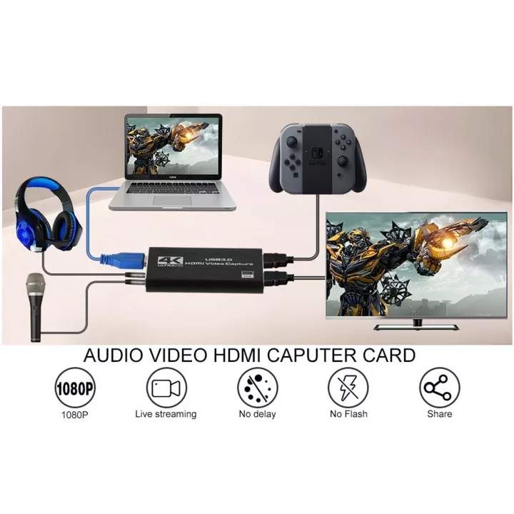 ArgoX USB 3.0 4K HDMI Audio & Video Capture Card for PC, Desktop ...
