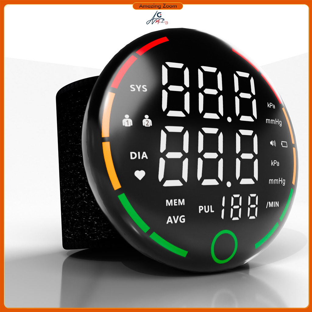 Automatic Digital BP Smart Touch LCD Rechargeable Voice Wrist Blood ...