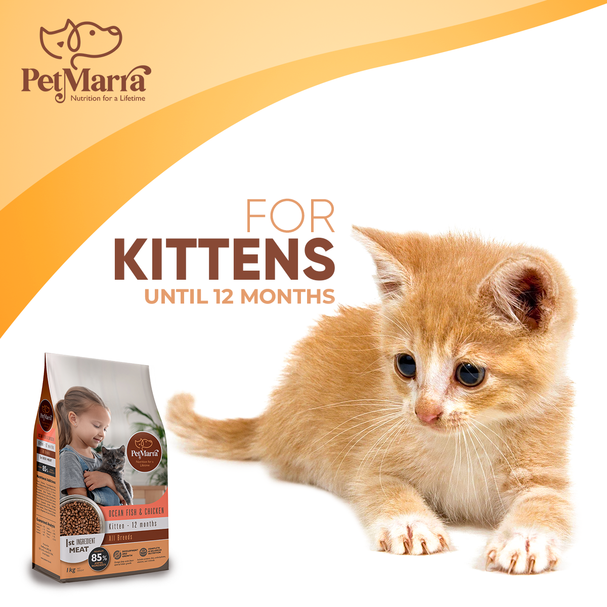 PetMarra Kitten Adult Cat Dry Food Oceanfish Chicken Liver 1kg ...