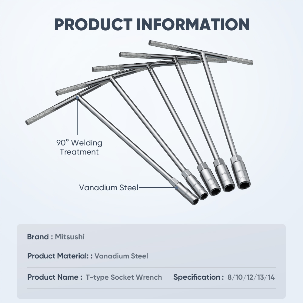 Mitsushi T-wrench Auto Maintenance Tool 8mm/10mm/12mm/13mm 14mm T ...