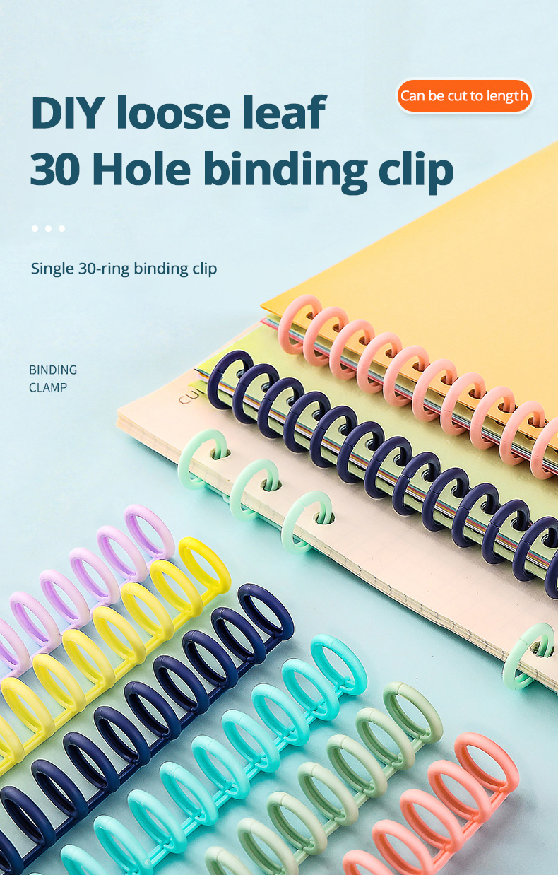 Loose-Leaf Binding Ring DIY Notebook Binding Spiral Rings Buckle Open ...