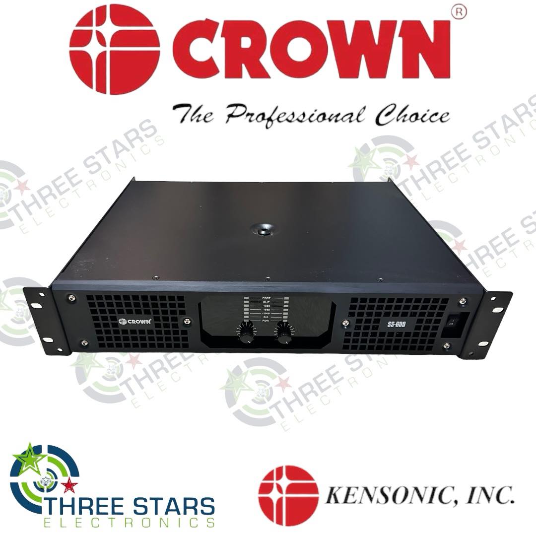 Crown Supreme Series SS-600 Power Amplifier 600 watts RMS Power 900w at ...