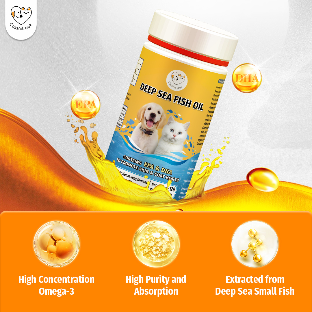 Cassiel Pet Fish Oil Supplement Omega 3 For Reduce Hair Shedding ...