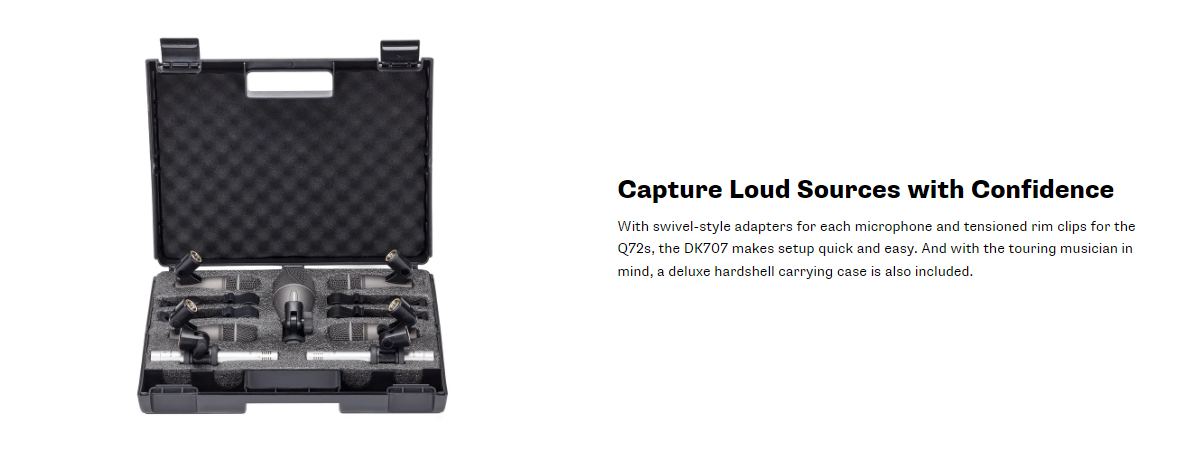 Samson DK70 7pcs / 5pcs Drum Mic Set Q71 Kick, 4X Q72 Dynamic & 2X C02 ...