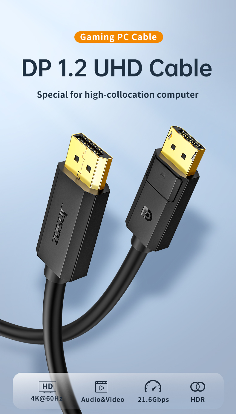 Jasoz 4K HD DisplayPort DP Male To Male Cable Display Port Cable 4K ...