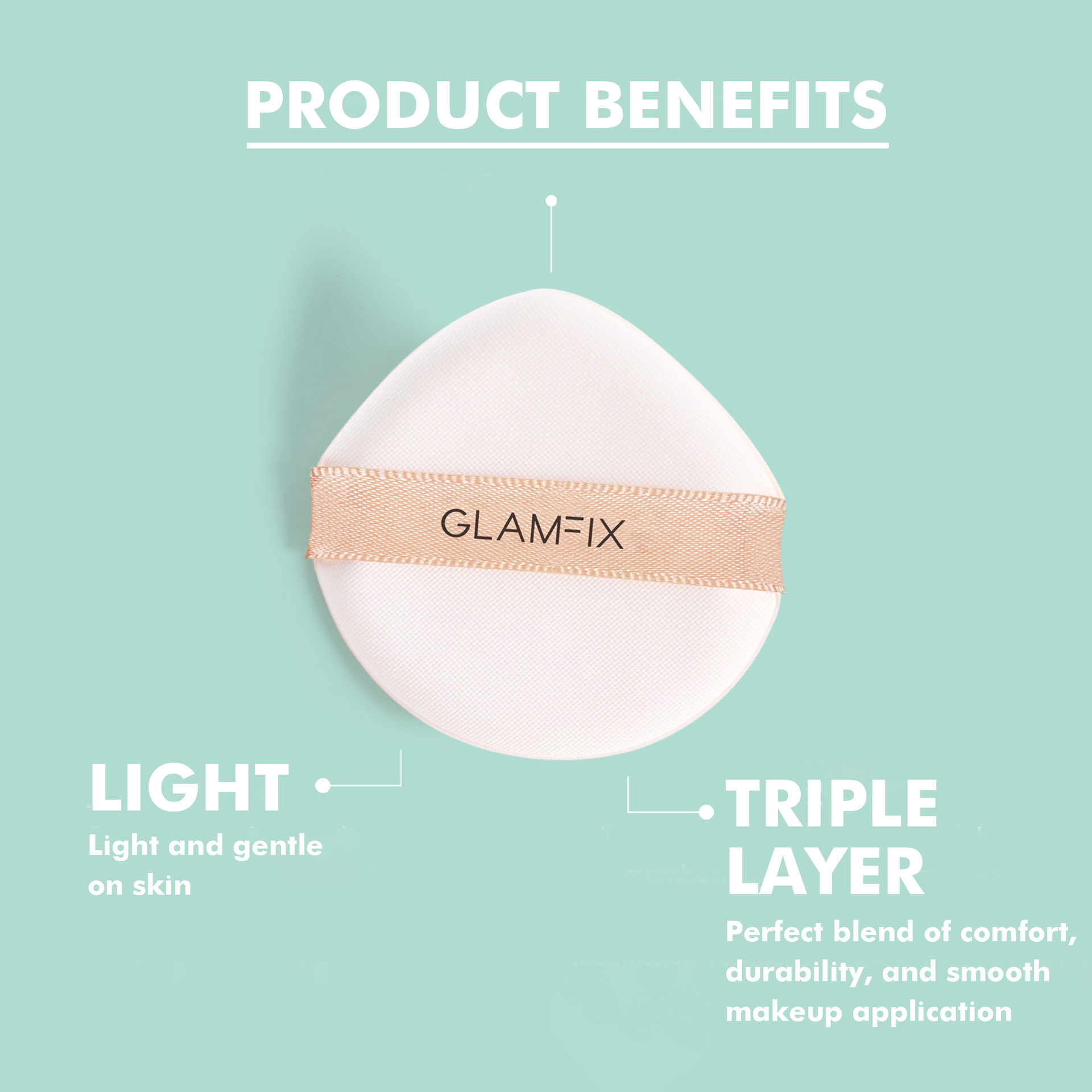GLAMFIX Professional Aircushion Puff | Triple Layerd Material | Powder ...
