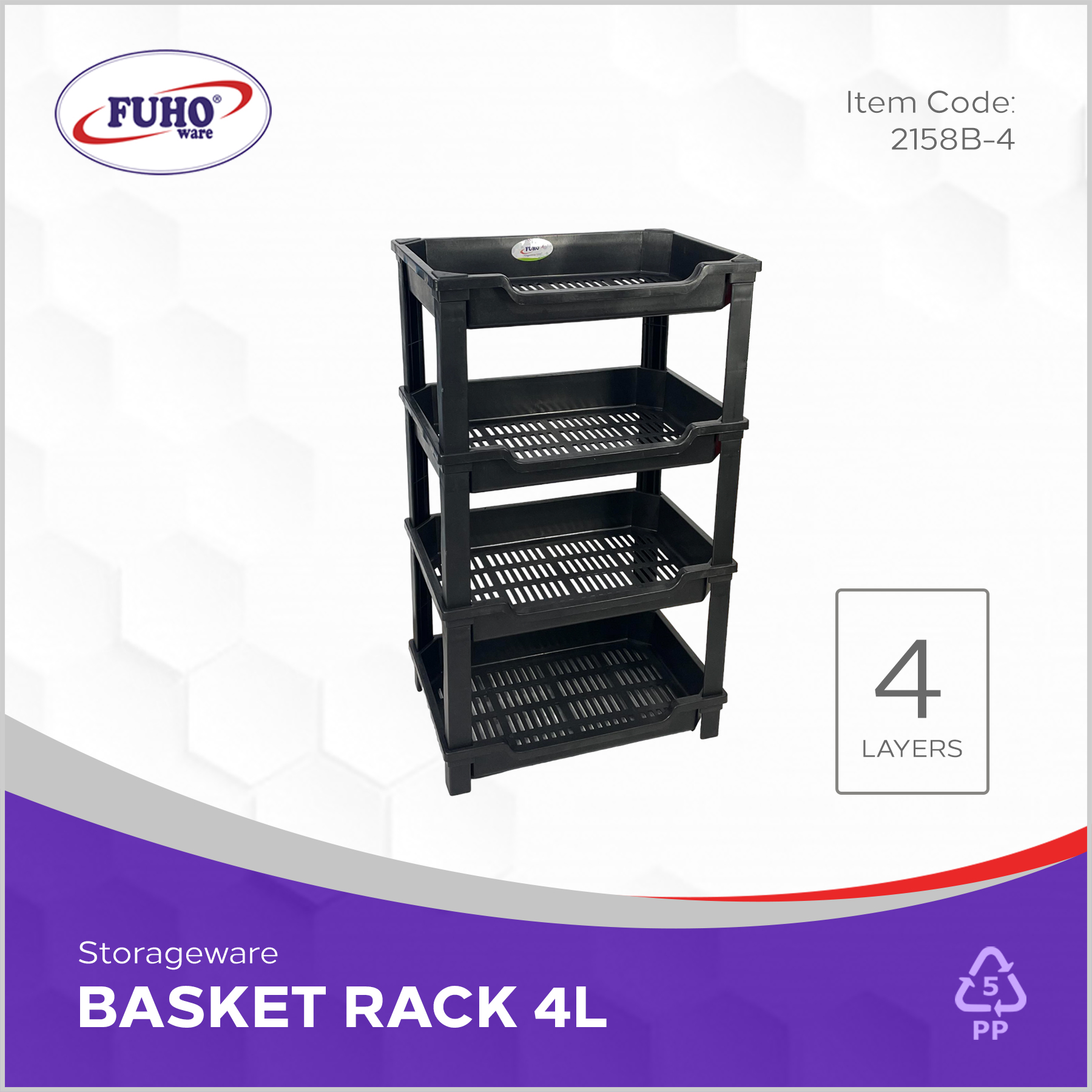 FUHO 4 Layers Multi-Purpose Rack - #2158B-4L, Multi-Purpose Plasticware ...