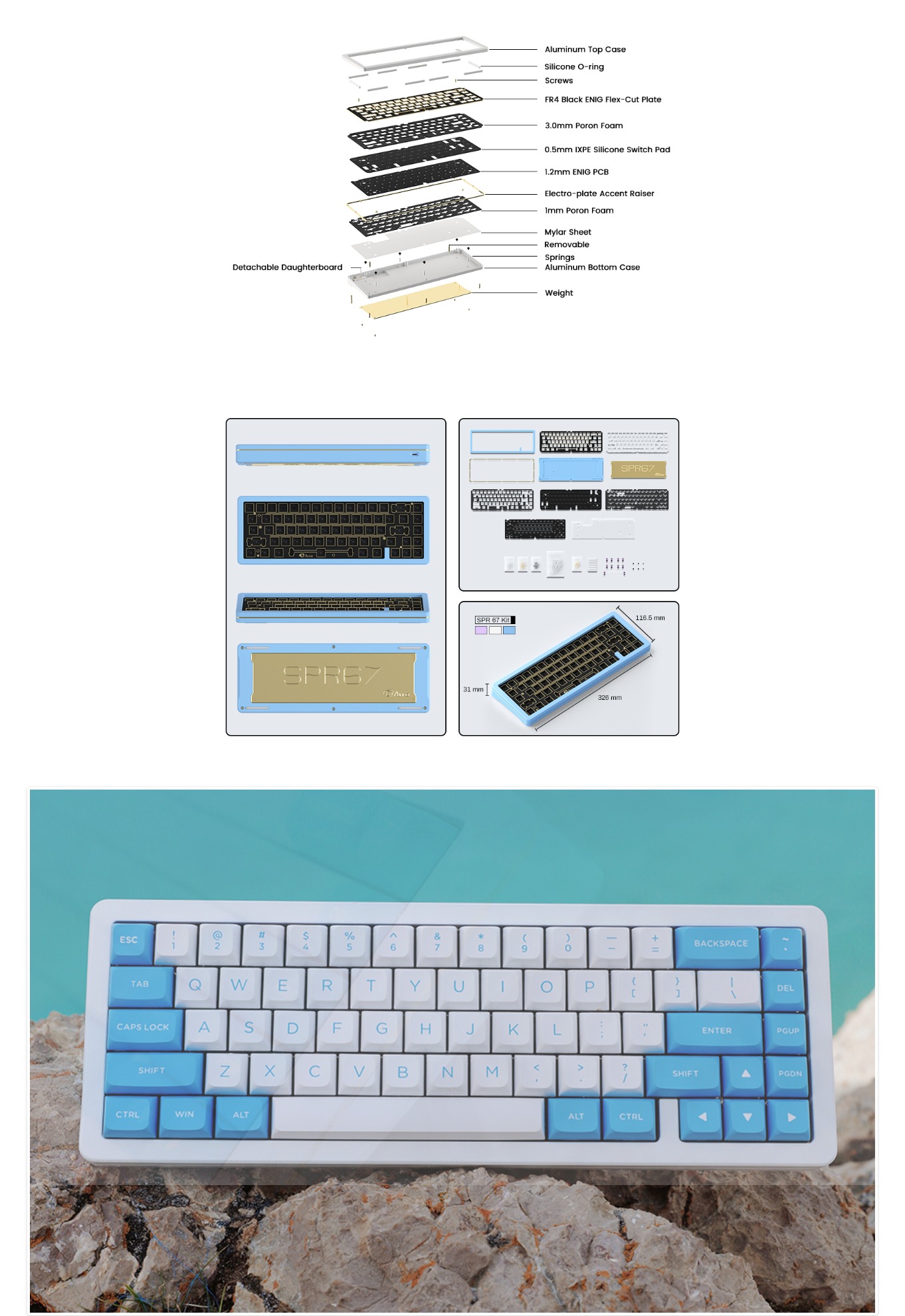 Akko SPR67 Spring Mount Keyboard Kit | Shopee Philippines