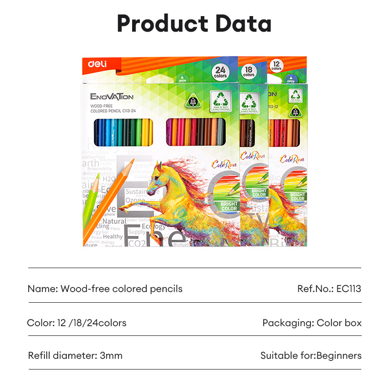 Deli 24Colors Pencil Set Painting Pencils Student School Supplies 12/18 ...