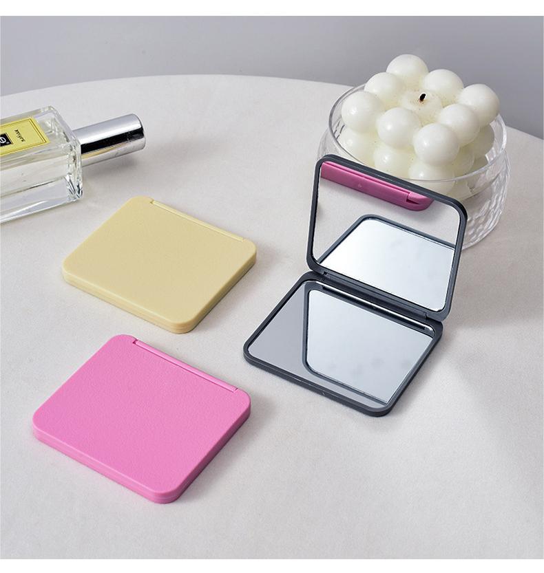 Mini Square Makeup Mirror Portable Double-sided Vanity Mirror Cosmetic ...