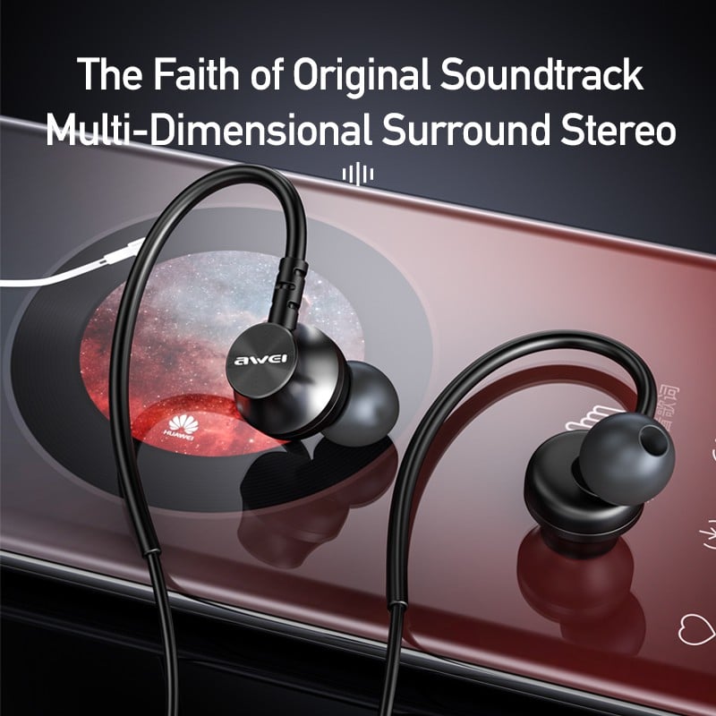 Awei L3 In-Ear Wired Earbuds Mini Earphones Bass Stereo 3.5mm Plug ...