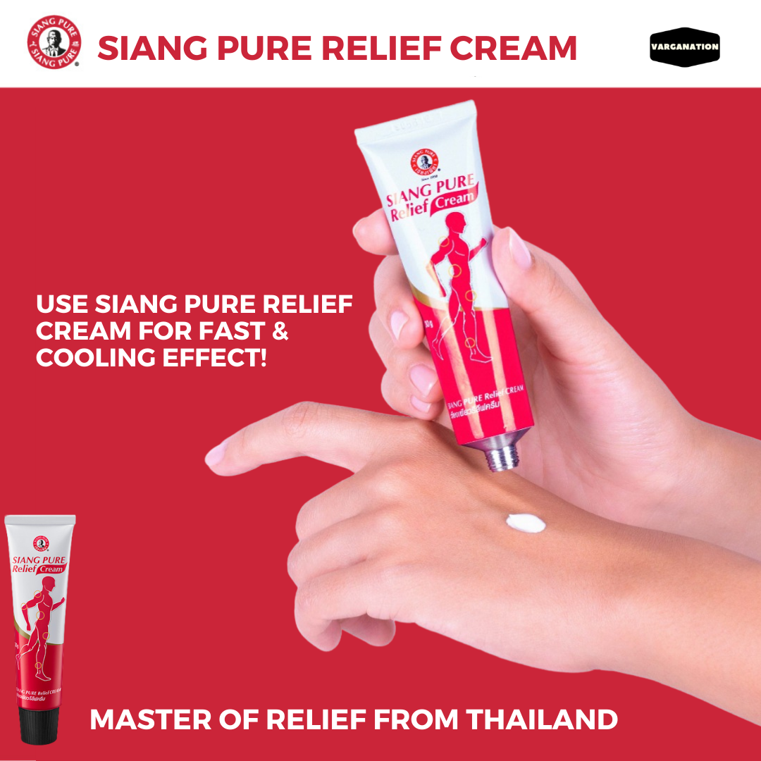 Siang Pure Relief Cream Liniment 62g and 32g Set Made in Thailand ...
