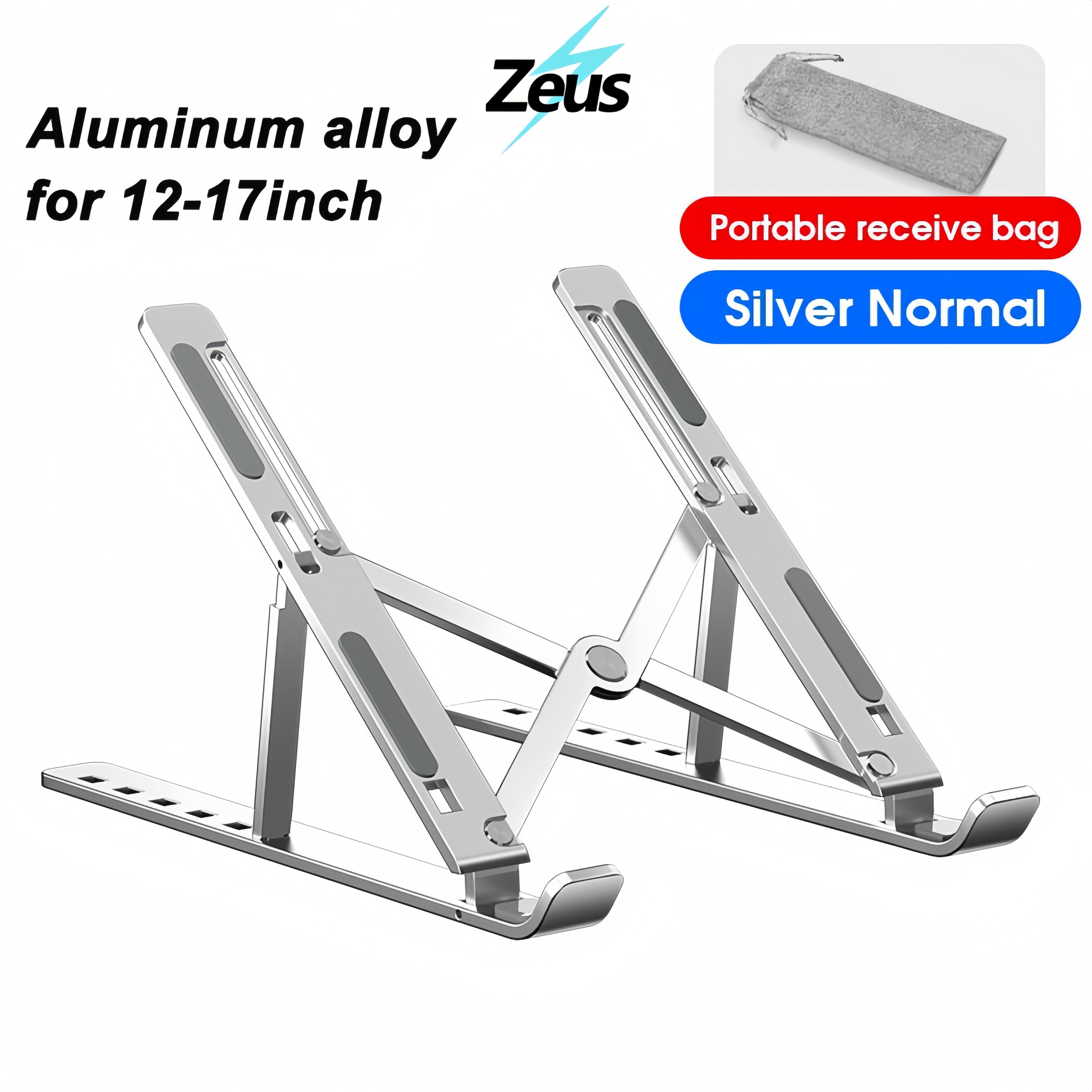 Zeus Laptop Stand Aluminum Alloy Foldable Portable Laptop Heighten Bracket Notebook Stand EMS-99 ...