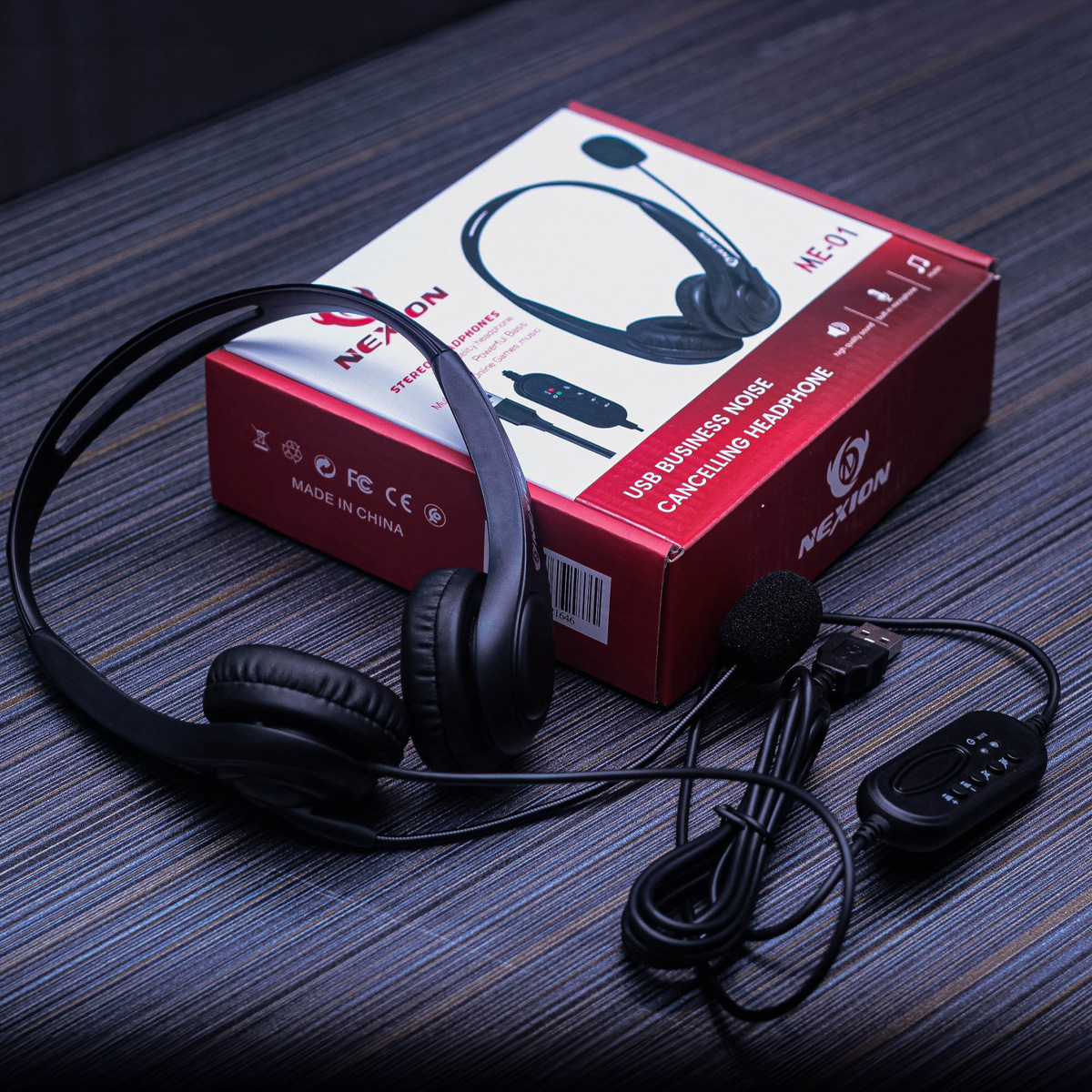 NEXION ME-01 Noise Cancelling Headphone USB 2.0 business office Stereo ...