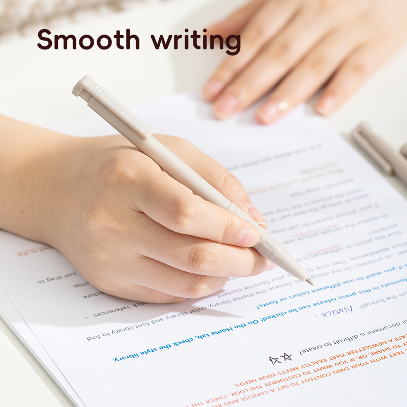 Deli EQ00320 Ballpoint Ballpen 12Pcs/Box 0.7mm Gel Pen Ink Signing Pens ...