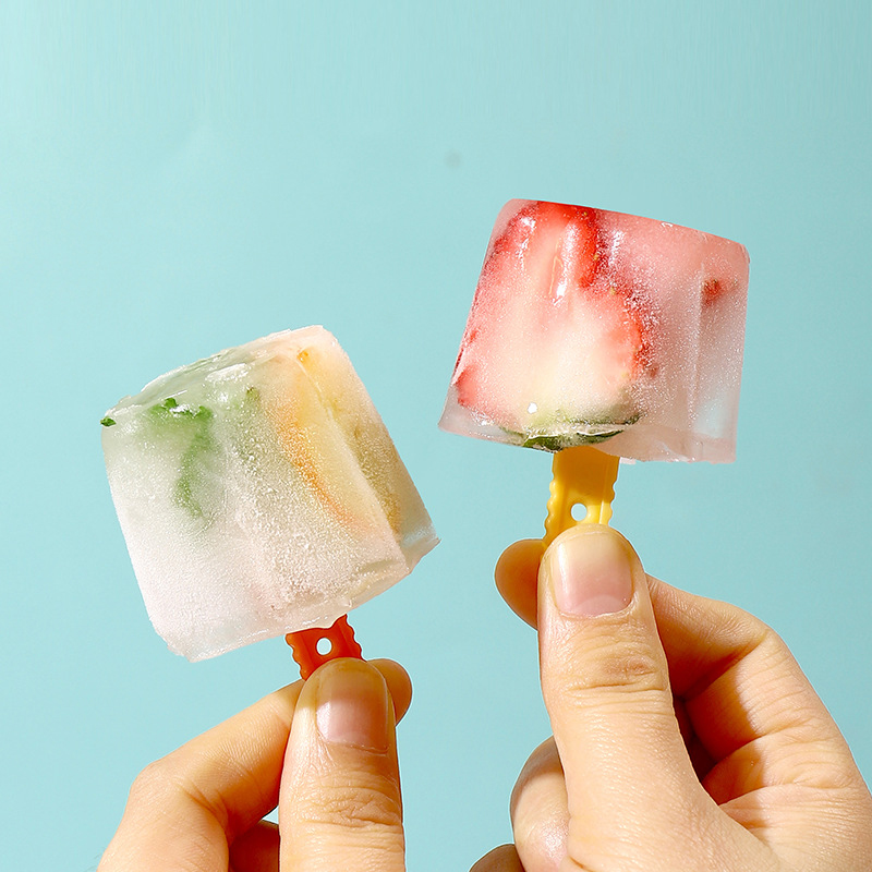 with Stick Cover Juice Candy Ice Cream Freezer Tray Mold Ice Cube Tray ...