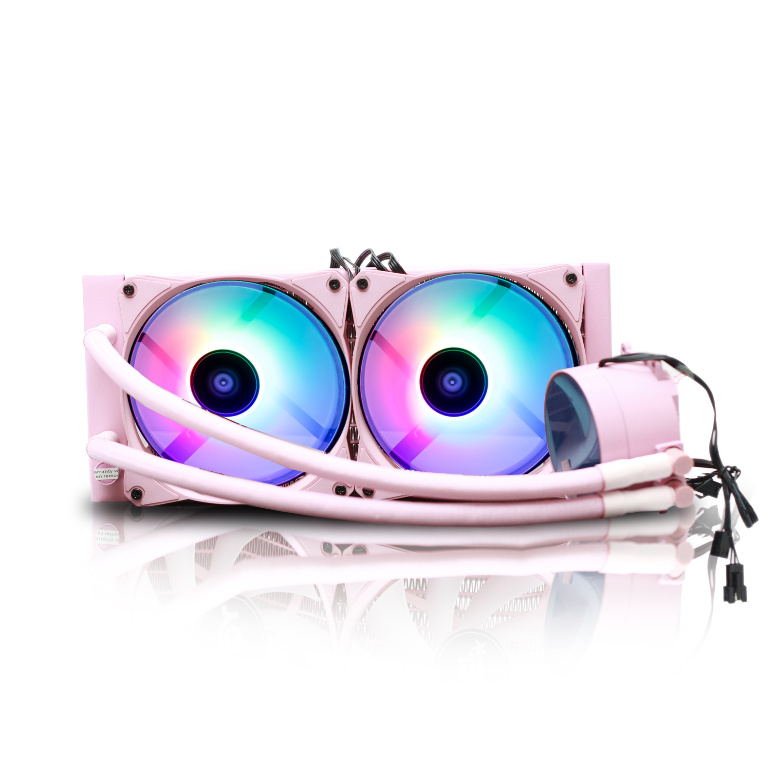 YGT DF-240 Pink CPU Liquid Cooler All-in-one Liquid CPU Cooler with 5v 3PIN Aura Sync RGB ...