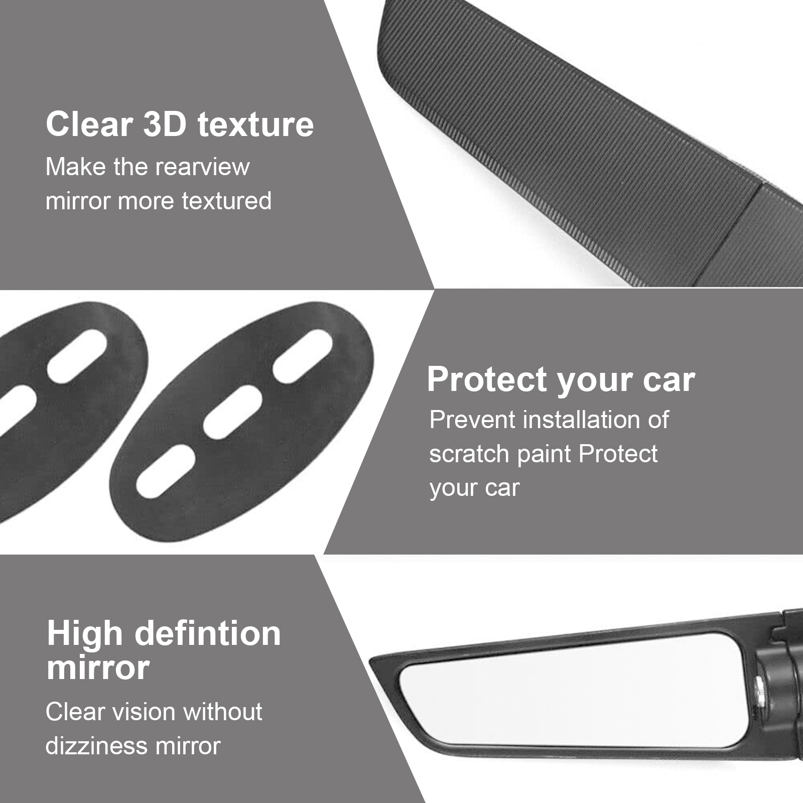 UNIVERSAL WINGLET ALLOY NINJA STEALTH MIRROR WIND WINGS SIDE MIRROR ...