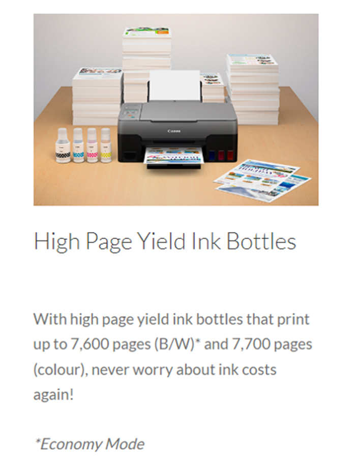 Canon PIXMA G2730 Refillable Ink Tank 3-in-1 Printer | Free 1 Set of GI ...