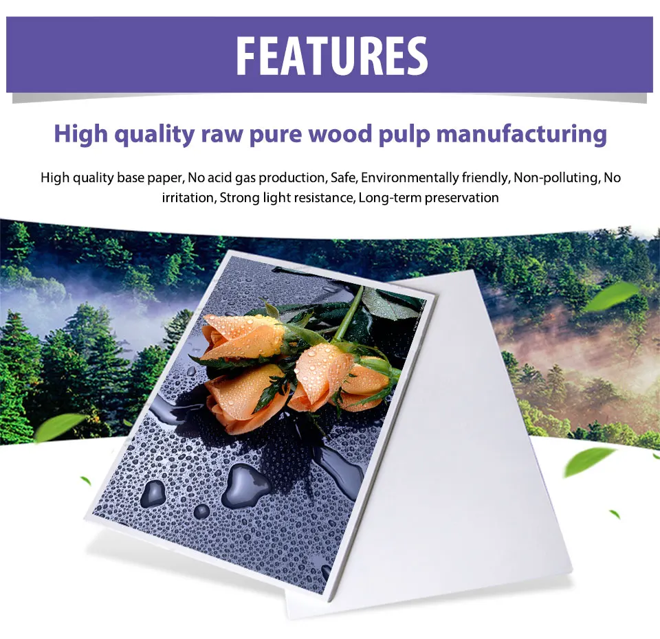 Yasen RC Satin Photo Paper 260GSM A4 5R 4R 3R Size Resin Coated ...