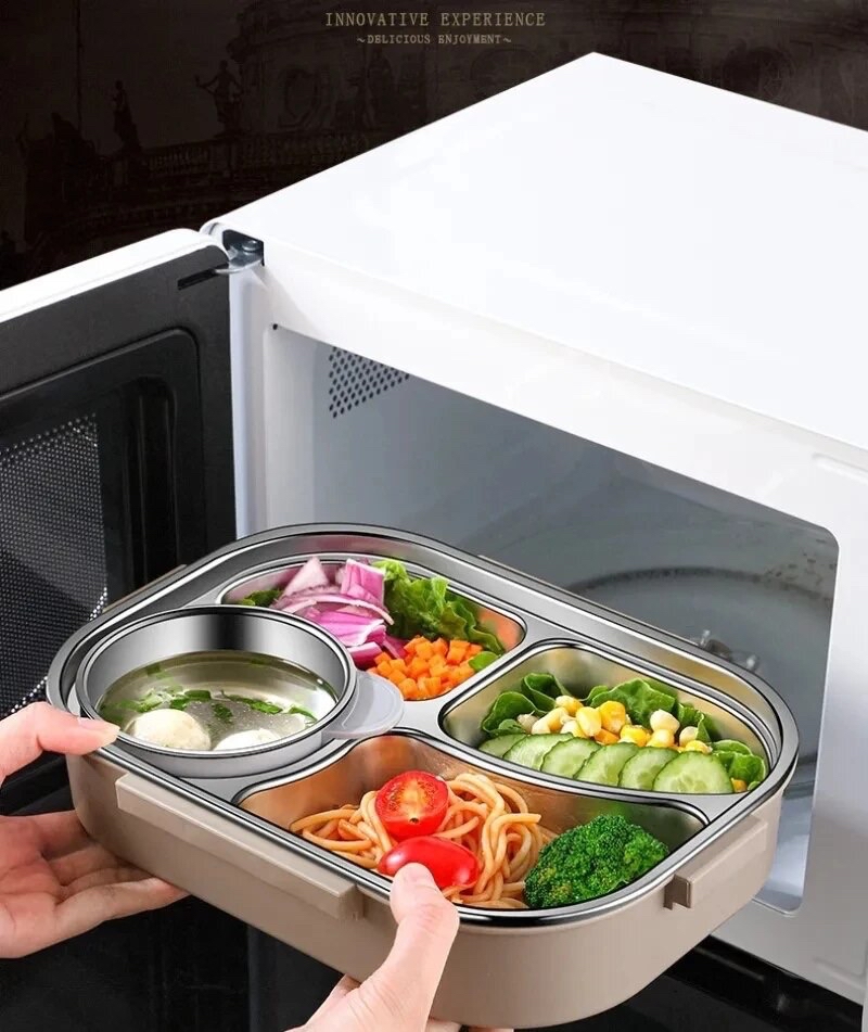 Lunch Box 304 Stainless Steel Lunch Box For Kids Adults Portable bento lunch box Microwavable ...