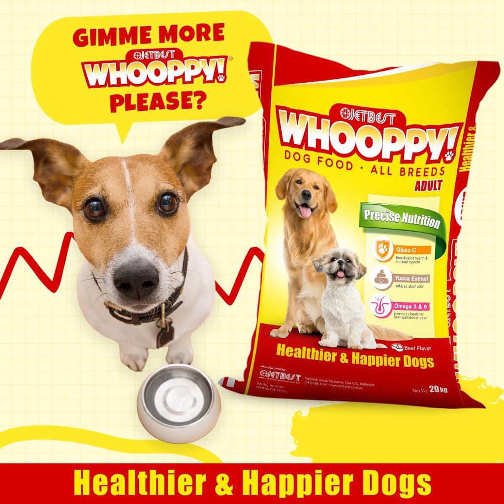 1kg Whooppy Dogs Pet Essentials Dog Dry Food All Stages Adult | Shopee ...