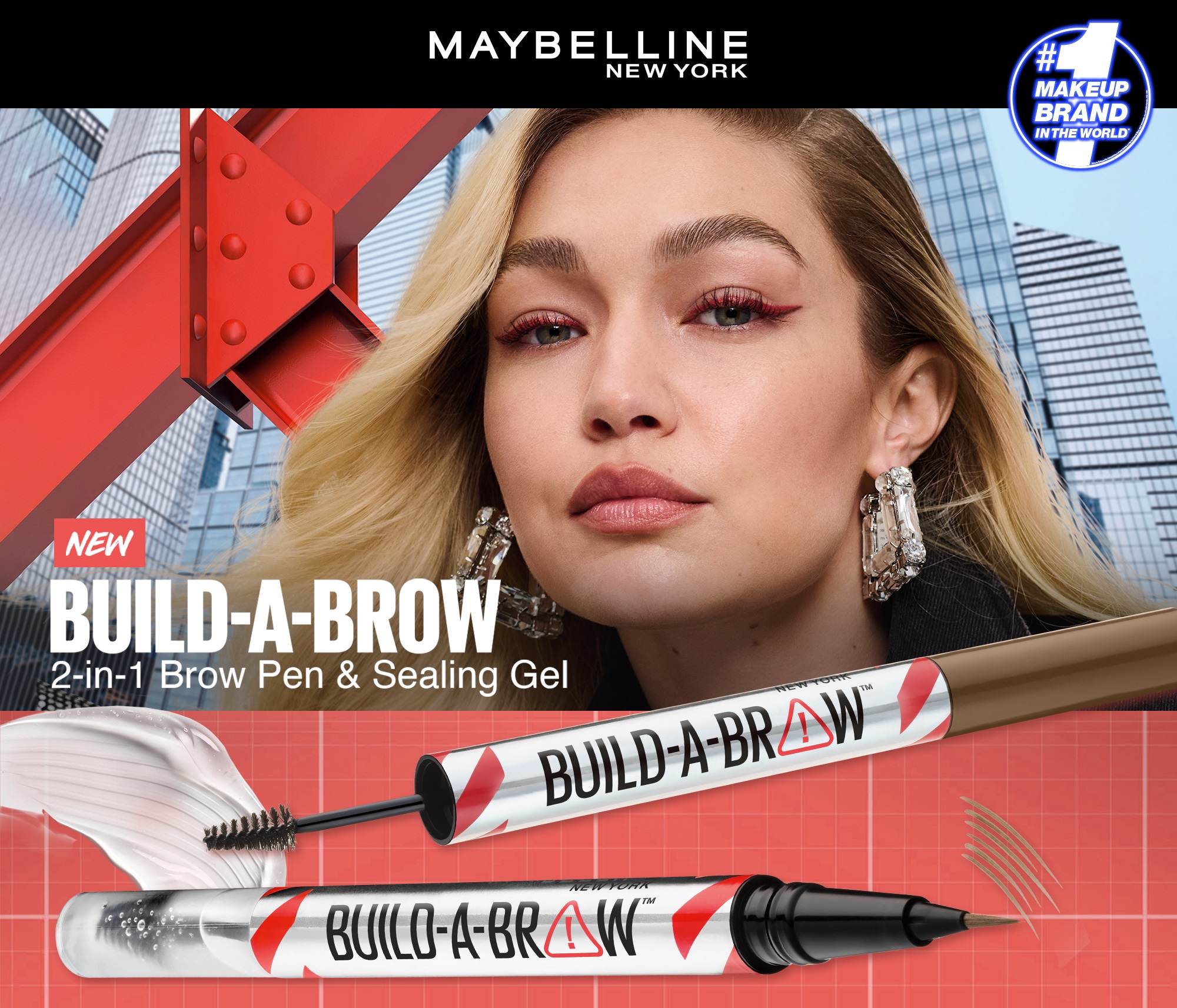 Maybelline Build-A-Brow 2-in-1 Brow Pen + Sealing Gel [Eyebrow, Eyebrow ...