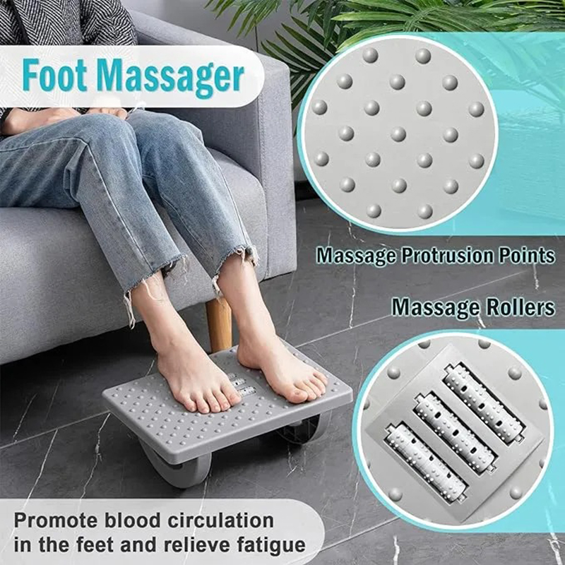 180 Degrees Shake Foot Rest Adjustable Foot Rest Stool Office Desk ...