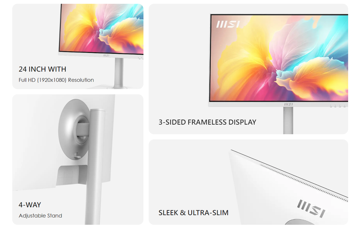MSI Modern MD2412PW - 24" FHD(1920 x 1080) / 100Hz / IPS / 1ms(MPRT ...