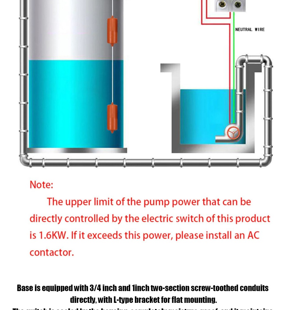 Double Float Suspension Automatic Liquid Level Controller Pump Switch YT-70AB Float 220V Water ...