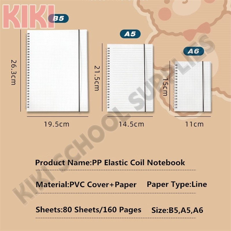 KK A6/B5/A5/A4 Thickened Spring Notebook High Quality Student Notebook ...