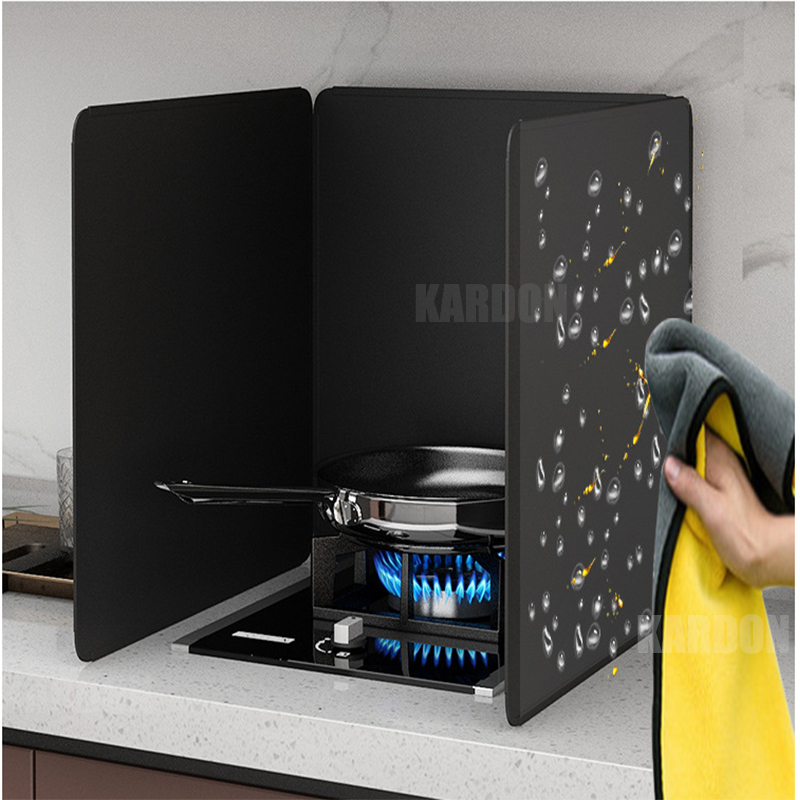 Gas stove induction oven oil baffle foldable kitchen countertop baffle ...