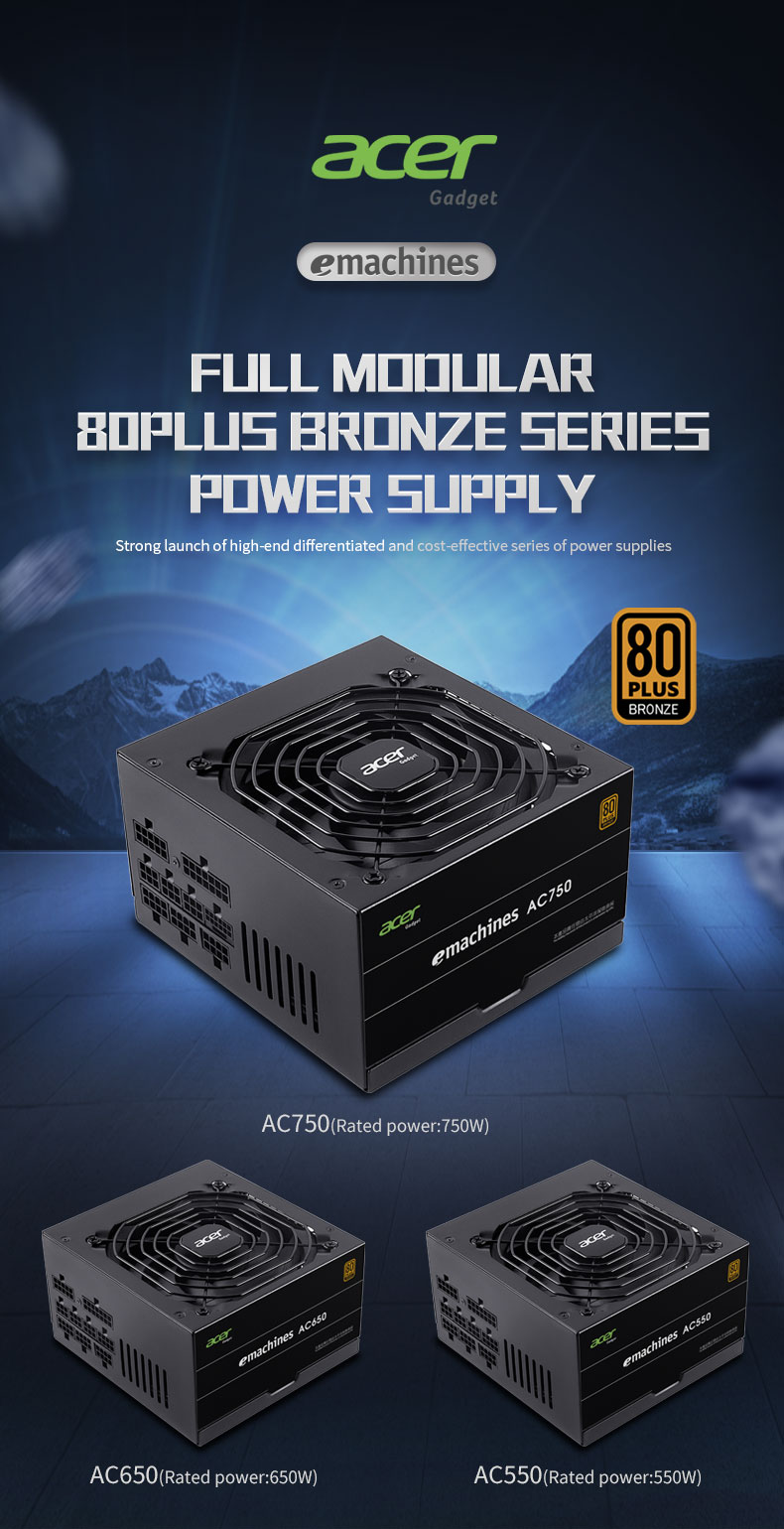 Acer Full Modular ATX 550w 650w 750w 80 Plus Bronze Certified Computer Power Supply | Shopee ...